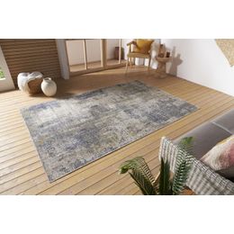 Teppich Hanse Home, B:115cm H:3mm L:170cm, blau, Polypropylen (PP), Wohnzimmer, Teppiche, "Gizeh", In-& Outdoor, L&auml;ufer, Wetterfest, Balkon,