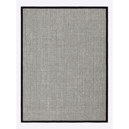 Teppich HEINE HOME, B:170cm H:12mm L:230cm, schwarz-wei&szlig;, Schurwolle, Sisal, Wolle, Wohnzimmer, Teppiche