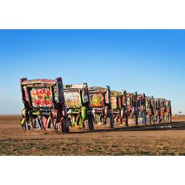 papermoon Fototapete "Autowracks", B/L: 5m x 2,8m, Bahnen: 10 Stk., bunt, Schlafzimmer, Tapeten