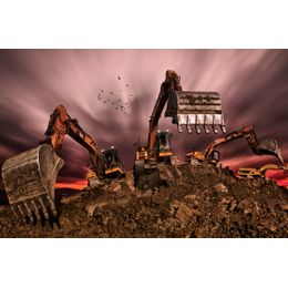 papermoon Fototapete "Photo-Art PETER MAJKUT, INVASION", B/L: 4m x 2,6m, Bahnen: 8 Stk., bunt, Schlafzimmer, Tapeten