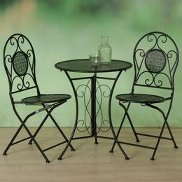 Boltze Bistro-Set, Tisch und 2 St&uuml;hle Marisa &Oslash; 60 cm, H&ouml;he 72-94 cm skandinavische Deko Online Shop
