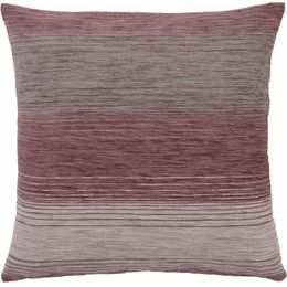 Dekokissen HOMING, B:40cm L:40cm, rosa, Polyester, Dekokissen_Sitzkissen_Kissenh&uuml;llen, "Linn", Farbverlauf, modern, Streifen, Kissenh&uuml;lle ohne