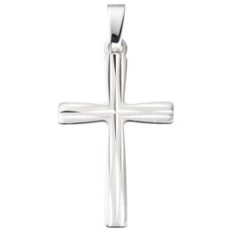 Jobo Damen Kreuzanh&auml;nger "Anh&auml;nger Kreuz", Wei&szlig;gold 585, wei&szlig;, Wei&szlig;gold 585, Schmuckanh&auml;nger, 585 Wei&szlig;gold