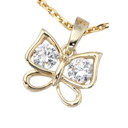 Jobo Damen Schmetterlingsanh&auml;nger "Anh&auml;nger Schmetterling", Gelbgold 333, gold, Gelbgold 333, Schmuckanh&auml;nger, 333 Gold mit Zirkonia
