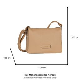 Gabor Damen Umh&auml;ngetasche "Carmela", beige, Polyurethan, clean, gepflegt, unifarben, Taschen, feine Details mit dekorativen Handstichen und Logolasche