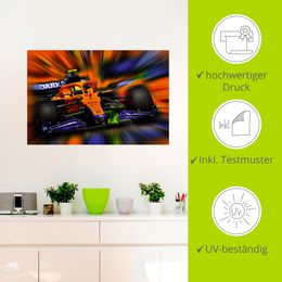 Wandbild Artland, B:120cm H:80cm, orange, Vinyl, Wohnzimmer, Bilder, "Lando 4", als Alubild, Leinwandbild, Poster, Wandaufkleber in verschied. Gr&ouml;&szlig;en