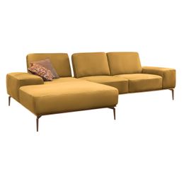 Ecksofa W.Schillig, B:279cm H:88cm T:178cm, gelb, Longlife Xtra-Leder Z73: Naturwalkleder der Luxusklasse aus den erlesensten Rohh&auml;uten. Hautst&auml;rke