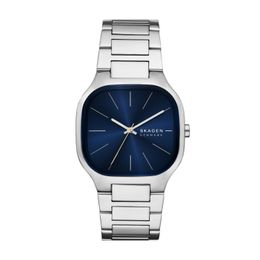 Skagen Herren Quarzuhr "MELLEM", blau, Armbanduhren, Armbanduhr, Herrenuhr, Edelstahlarmband, analog