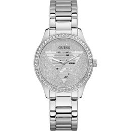 Guess Damen Quarzuhr "LADY IDOL", silber, Armbanduhren, Armbanduhr, Damenuhr