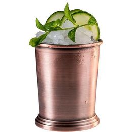APS Becher "Julep Mug", &Oslash; 8,5cm x 10cm, 350ml, rosa, Trinkgef&auml;&szlig;e, Antik-Kupfer-Look, 350 ml