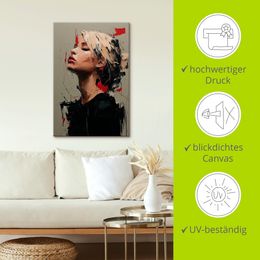 Wandbild Artland, B:60cm H:90cmfarbe bild(er): schwarz, Leinwand, Wohnzimmer, Bilder, "Fierce Serenity I", als Alubild, Leinwandbild, Poster,