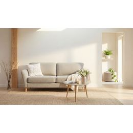 3-Sitzer Home Affaire, B:206cm H:88cm T:90cm, beige, Webstoff (100% Polyester);Struktur fein (58% Polyester, 22% Polypropylen);Filzoptik (100%