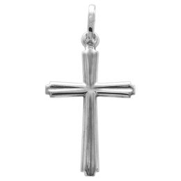 Vivance Damen Kettenanh&auml;nger "925 Silber rhodiniert Kreuz", one-size, Silber 925 (Sterlingsilber), 0,6 g, wei&szlig;, Silber 925 (Sterlingsilber),