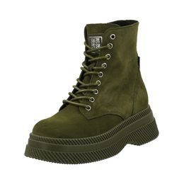 Steve Madden Damen Schn&uuml;rstiefelette "Steve Madden Stiefelette Leder", Gr. 41olive, Leder, Schuhe