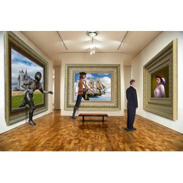 papermoon Fototapete "Surreale Kunstgalerie", B/L: 4m x 2,6m, Bahnen: 8 Stk., bunt, Schlafzimmer, Tapeten