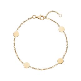 Armband Jobo "Goldarmband", gelbgold 375, Armb&auml;nder, Damen, 19cm, Gelbgold 375, Armband, 375 Gold mit Pl&auml;ttchen 19 cm