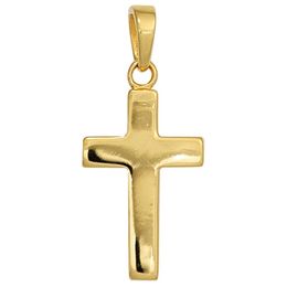 Jobo Damen Kreuzanh&auml;nger "Anh&auml;nger Kreuz", Silber 925 (Sterlingsilber), gold, Silber 925 (Sterlingsilber), Schmuckanh&auml;nger, 925 Silber vergoldet