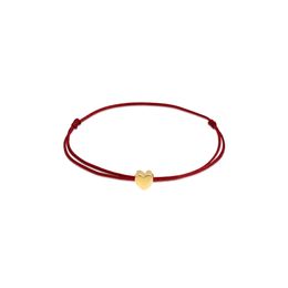 Elli Damen Armband "Herz Liebe Textil Romantik 925 Silber", 16cm, ohne Stein, Silber 925 (Sterlingsilber), gold, Silber 925 (Sterlingsilber),
