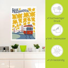 Wandbild Artland, B:90cm H:120cmfarbe bild(er): farbig, Vinyl, Wohnzimmer, Bilder, "San Francisco", als Alubild, Leinwandbild, Poster, Wandaufkleber