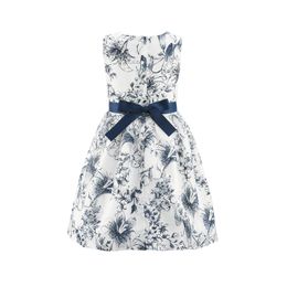 happy girls M&auml;dchen Sommerkleid "M&auml;dchenkleid"navy, Gr. 128, Stoff, 100% Polyester, Kleider
