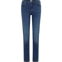 Mustang Damen Slim-fit-Jeans "Damen Style Crosby Relaxed Slim", blau, Gr. 27, unifarben, Denim/Jeans, 99% Baumwolle, 1% Elasthan, Jeans