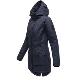 Navahoo Damen Parka "Brinjaa", blau, Basic, Gr. S, Obermaterial: 65% Polyester, 35% Baumwolle. Futter: 100% Polyester. Wattierung: 100% Polyester.