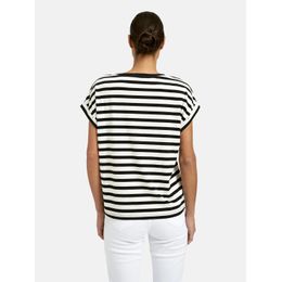 Smith & Soul SMITH & SOUL Damen T-Shirt, schwarz-wei&szlig;, Gr. XXL, gestreift, Single Jersey, Obermaterial: 46% Baumwolle, 46% Lyocell, 8% Elasthan, Shirts, im