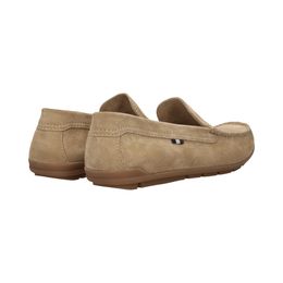 Bugatti Herren Slipper, Gr. 40, beige, Veloursleder, Schuhe, Mokassin, Slip in, Schlupfschuh, Loafer mit Soft Fit-Ausstattung