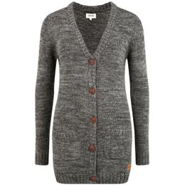 oxmo Damen Strickjacke "Strickjacke OXHilemona", grau, Gr. S, Obermaterial: 100% Baumwolle CO., Strickjacken