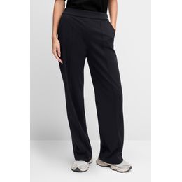 Cinque Damen Marlene-Hose "CISILASSO"dunkelblau, Gr. 44, unifarben, Web, Obermaterial: 52% Polyester, 21% Polyamid, 17% Viskose, 10% Elasthan, Hosen,