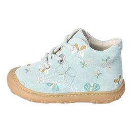 Baby Lauflernschuh "DOTS, WMS: mittel", Pepino BY RICOSTA, Gr. 25, blau, Leder, Schuhe, Schn&uuml;rschuh m. Weiten-Me&szlig;system, Leder, Gr&ouml;&szlig;enschablone zum