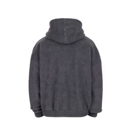 DROPSIZE Herren Kapuzenpullover "Dropsize TEDDY ZIPPER", grau, Gr. XS, unifarben, 70% Baumwolle, 30% Polyester, Pullover
