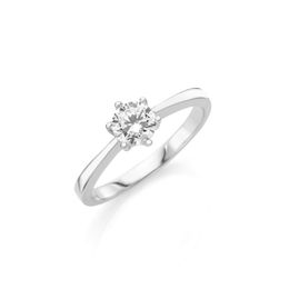 Smart Jewel Damen Verlobungsring "bezaubernd und klassisch, Zirkonia Stein, Silber 925", 54, Silber 925 (Sterlingsilber), wei&szlig;, Silber 925