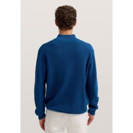 Bugatti Herren Troyer "Regular Fit", blau, Gr. XXL, unifarben, Strick, 100% Baumwolle, Pullover, aus reiner Baumwolle