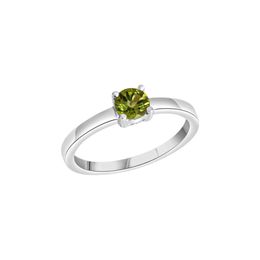 Vivance Damen Fingerring "925-Sterling Silber rhodiniert Peridot", 060 (19,1), Silber 925 (Sterlingsilber), wei&szlig;, Silber 925 (Sterlingsilber),