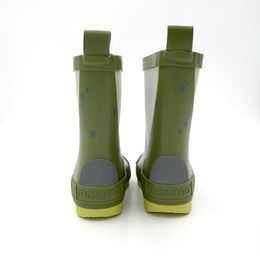 MaxiMo M&auml;dchen Gummistiefel, Gr. 23, gr&uuml;n, Obermaterial: 100% Gummi, Schuhe, gef&uuml;ttert, Profilsohle, reflektierende Details, wasserdicht, mit Patch