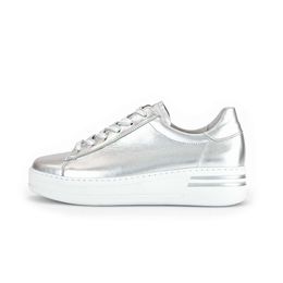 Gabor Damen Sneaker "Sneaker low", Gr. 39, silber, Schuhe