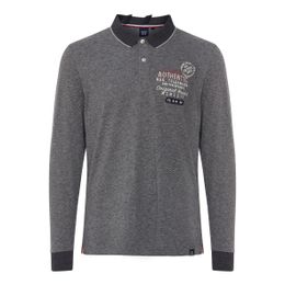 FQ1924 Herren Langarmshirt "Langarmshirt FQPeder", grau, Gr. M, Obermaterial: 100% Baumwolle CO., Shirts