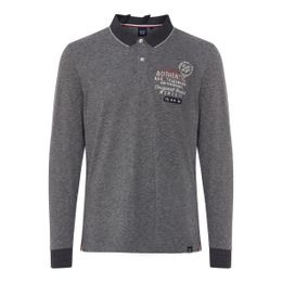 FQ1924 Herren Langarmshirt "Langarmshirt FQPeder", grau, Gr. S, Obermaterial: 100% Baumwolle CO., Shirts