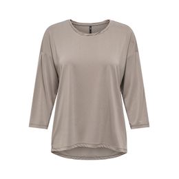 Only Damen 3/4-Arm-Shirt "ONLHANNAH 3/4 TOP JRS"cinder, Gr. XL, unifarben, Jersey, Obermaterial: 67% Viskose, 33% Polyester, Shirts