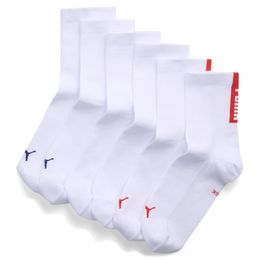 Puma Damen Socken "Puma Kurze Socken (3er-Pack) Erwachsene", Gr. 42wei&szlig;, various logo colors, 64% Baumwolle, 22% Polyester, 11% Polyamid, 3%