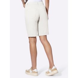 Heine Damen Jeansshorts, beige, Gr. 44, unifarben, 98% Baumwolle, 2% Elasthan, Jeans