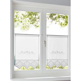 Scheibengardine HEINE HOME, B:90cm H:100cm, wei&szlig;, Polyester, Gardinen