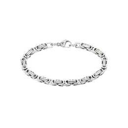 Bruno Banani Herren Edelstahlarmband "Schmuck Geschenk Armkette K&ouml;nigskette 4-Kant-Optik Silber", 19, Edelstahl, silber, Edelstahl, Armb&auml;nder