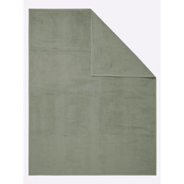 Wohndecke Biederlack, B:150cm L:200cm, gr&uuml;n, 70% Baumwolle, 30% Polyacryl, Wohndecken