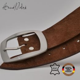 AnnaMatoni Damen Lederg&uuml;rtel "AnnaMatoni Damen Lederg&uuml;rtel in hochwertigem Velour Leder 4cm", braun, Gr. 95, 100% Leder, G&uuml;rtel