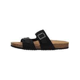 Geox Herren Pantolette "Geox Pantoletten Nubukleder", Gr. 45, schwarz, Nubukleder, Schuhe