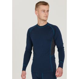 WHISTLER Herren Thermounterhemd "Lapas", blau, Gr. XL, unifarben, 70% Wolle, 25% Polyester, 5% Elasthan, Unterhemden, aus atmungsaktivem Material