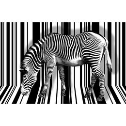 papermoon Fototapete "Zebra", B/L: 4,5m x 2,8m, Bahnen: 9 Stk., bunt, Schlafzimmer, Tapeten