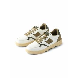MCS Herren Sneaker "MCS Flacher shoe MCStorm", Gr. 43wei&szlig; khaki, Obermaterial: 100% Polyurethan, Schuhe
